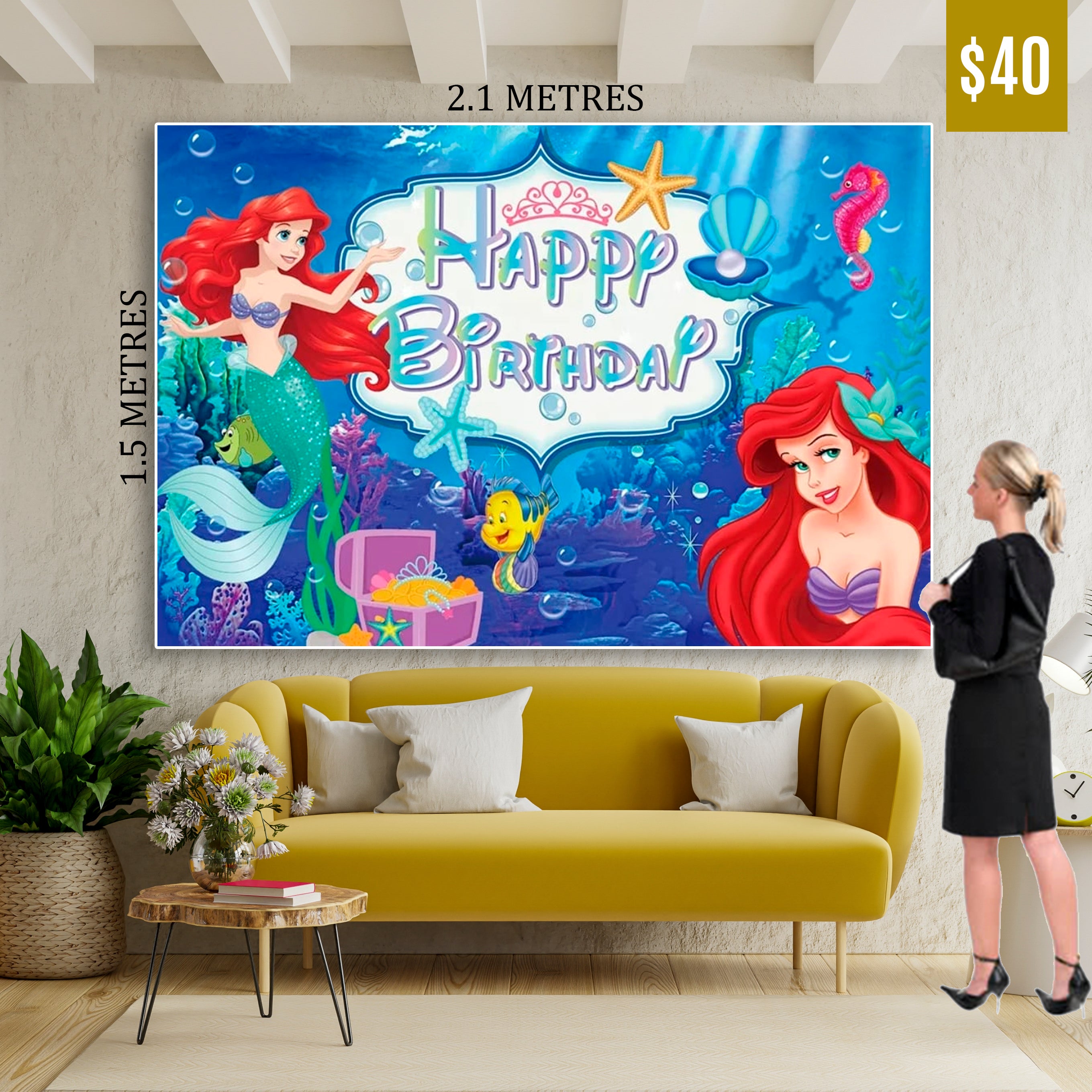 Ariel Mermaid Banner – Moody Goodies