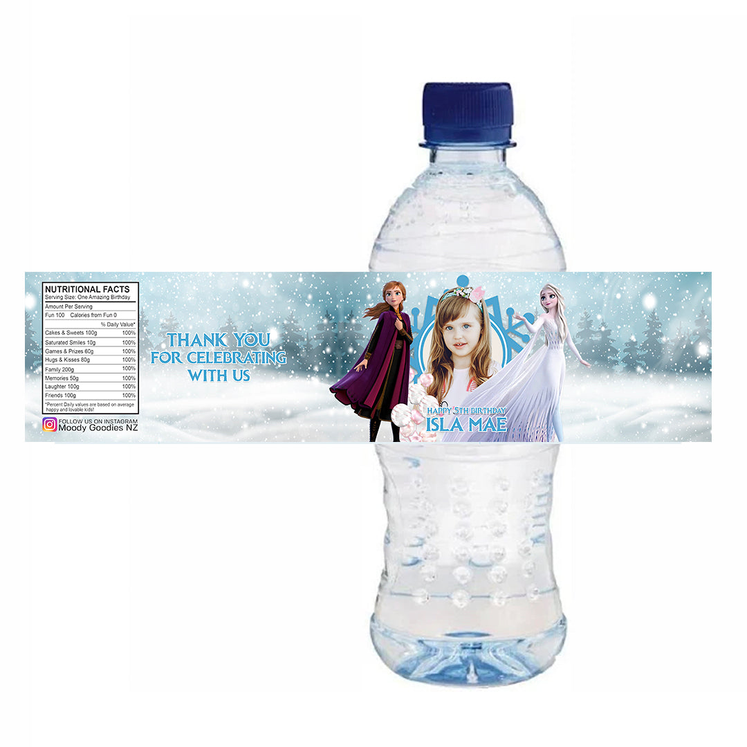 Frozen Personalized Water Bottle Label – Moody Goodies