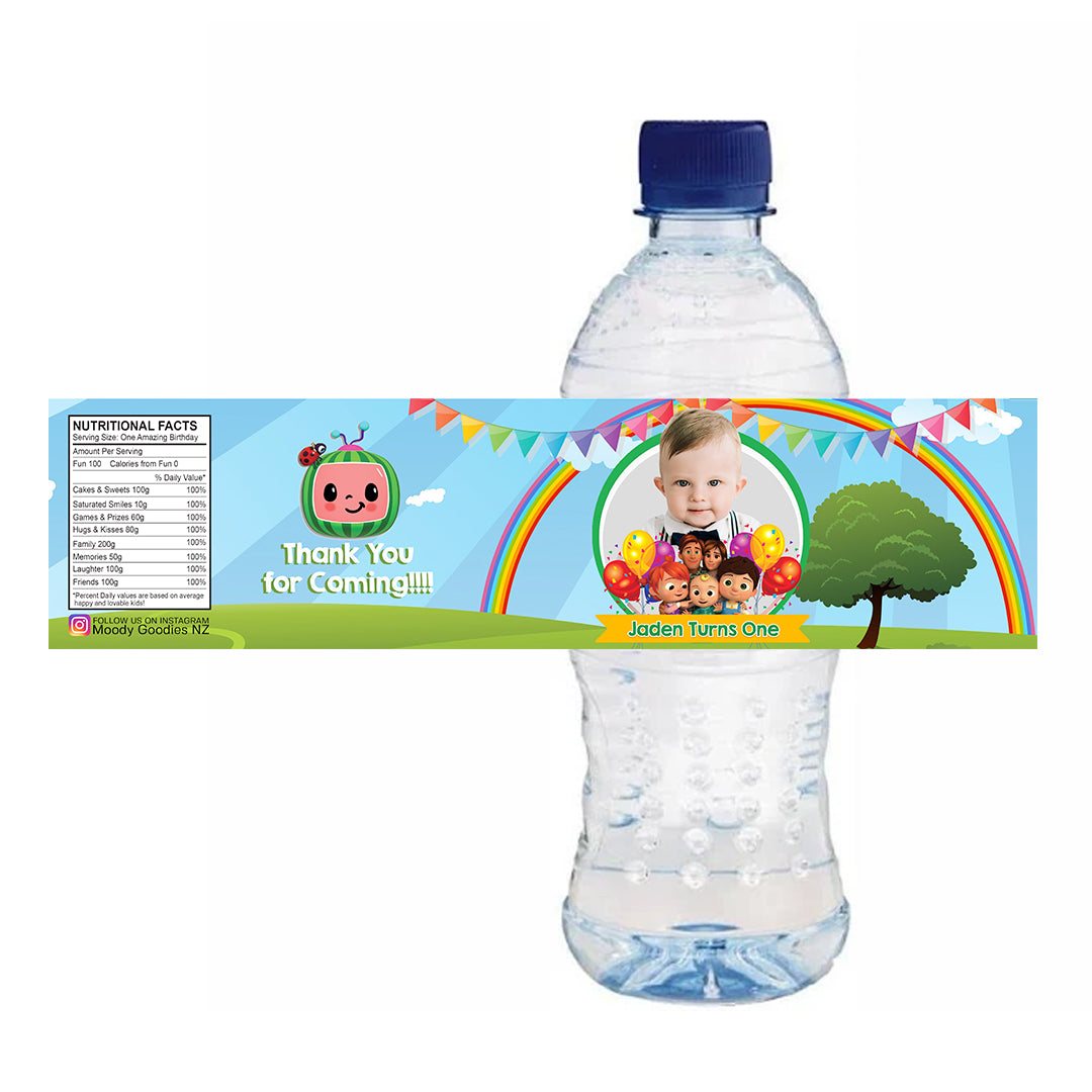 Cocomelon Water Bottle Label – Moody Goodies